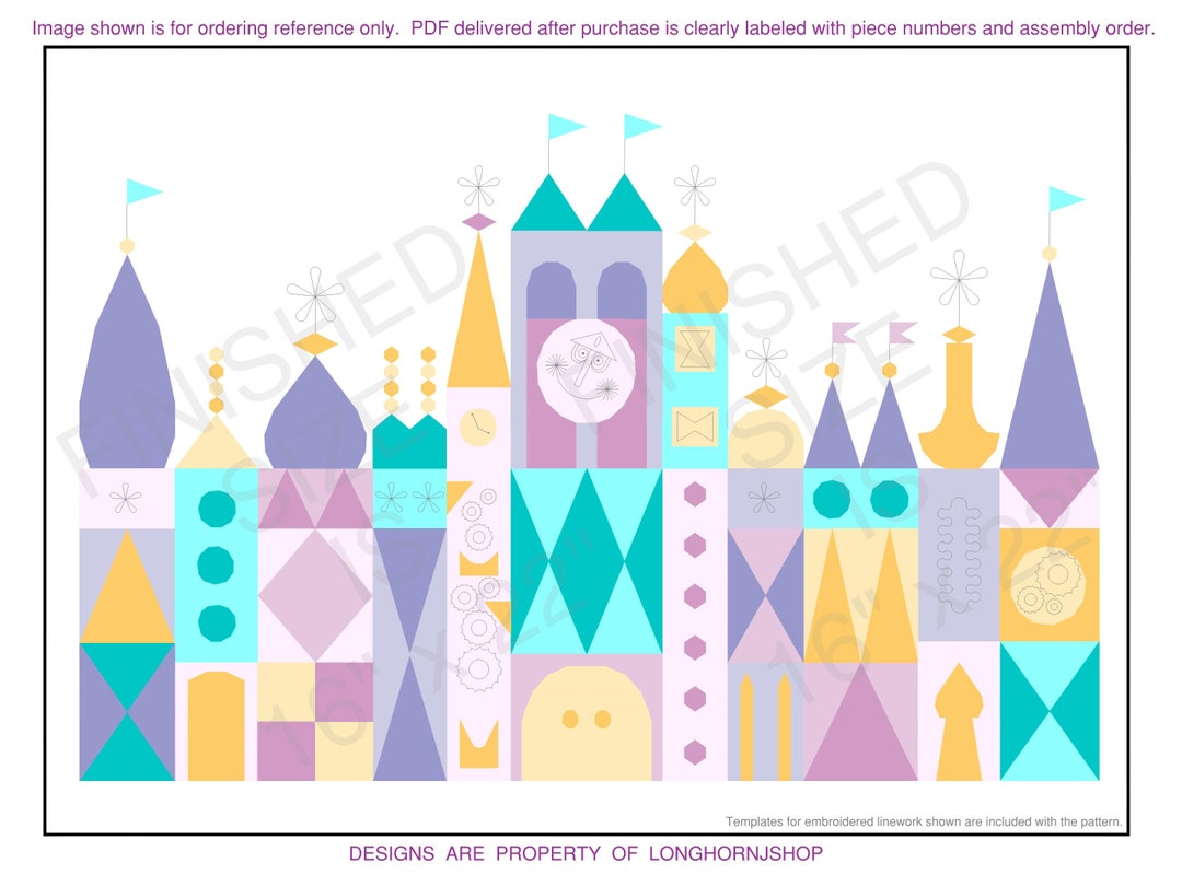 Happiest Cruise Ride Facade Foundation Paper Piecing PATTERN ONLY 16x22 ...