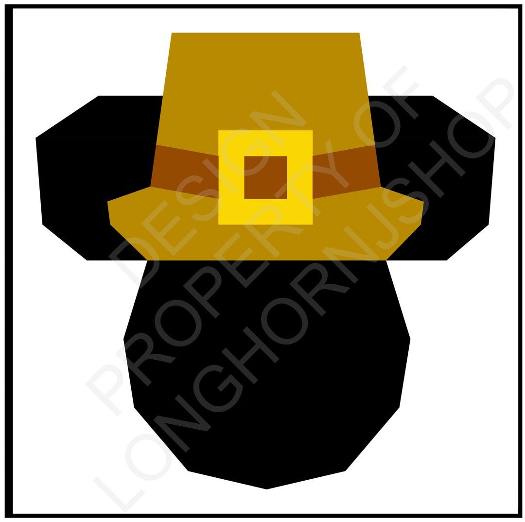 Pilgrim Mouse Head - Foundation Paper Piecing - DIGITAL PATTERN ONLY ...