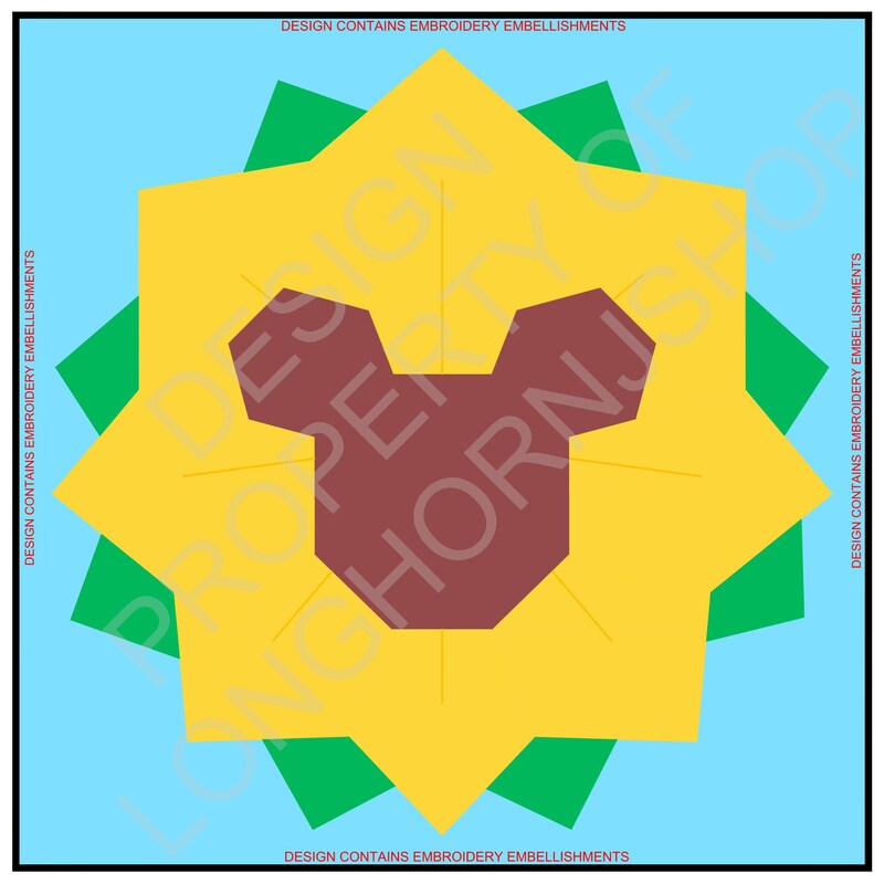 Sunflower Paper Piecing - Etsy