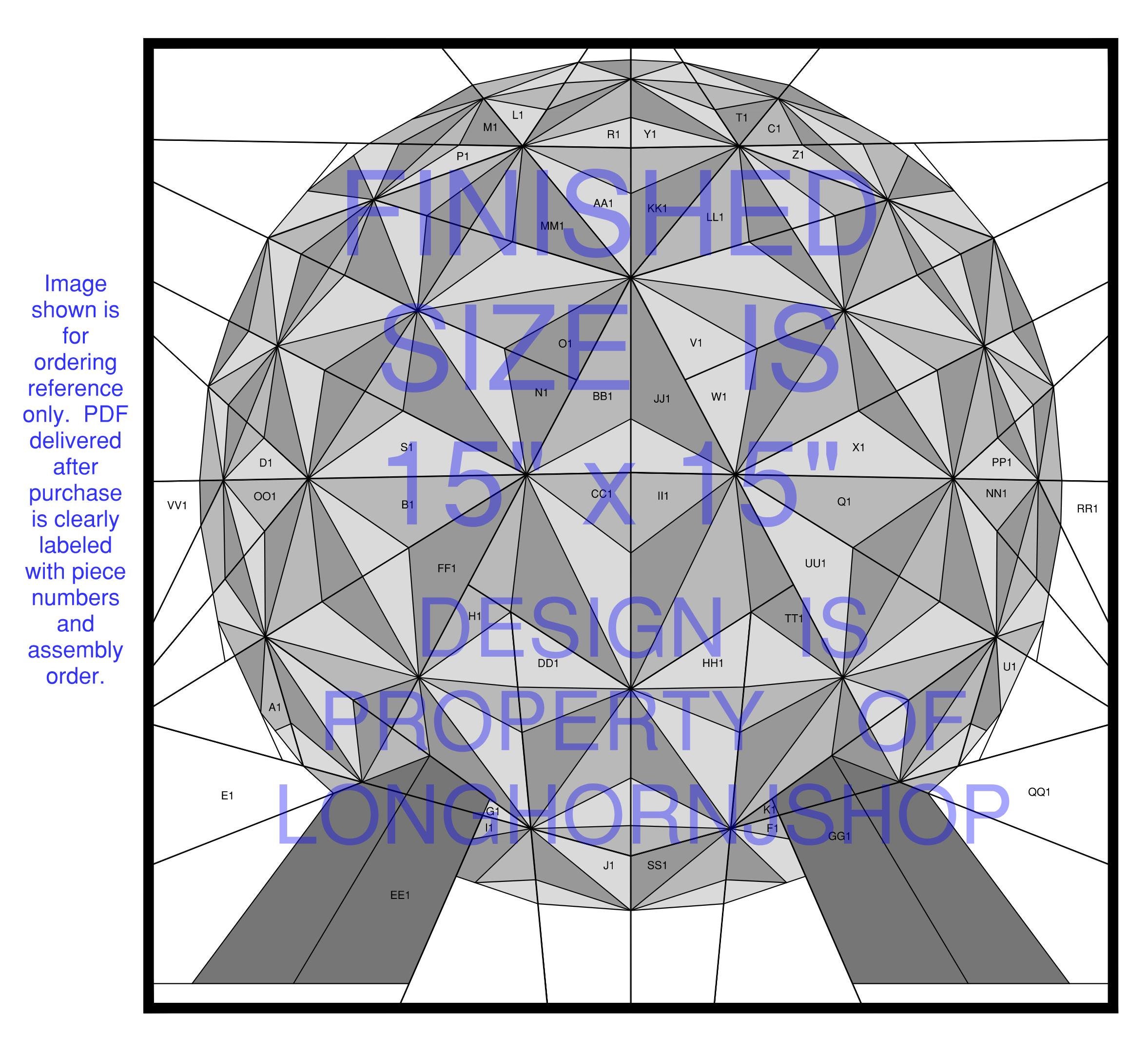 Geodesic Sphere Entrance Monument Foundation Paper Piecing DIGITAL ...