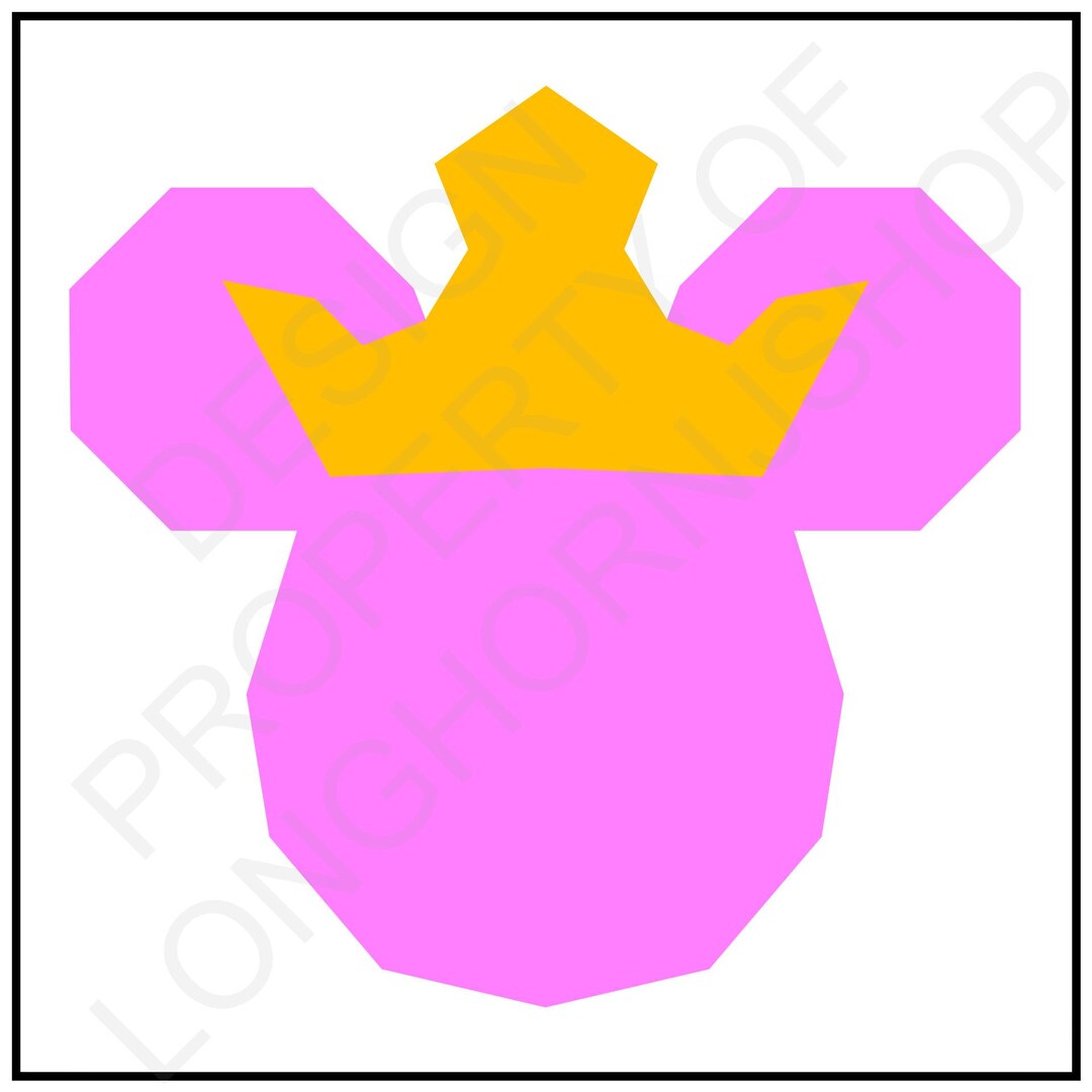 Princess Mouse Head - Foundation Paper Piecing - DIGITAL PATTERN ONLY ...