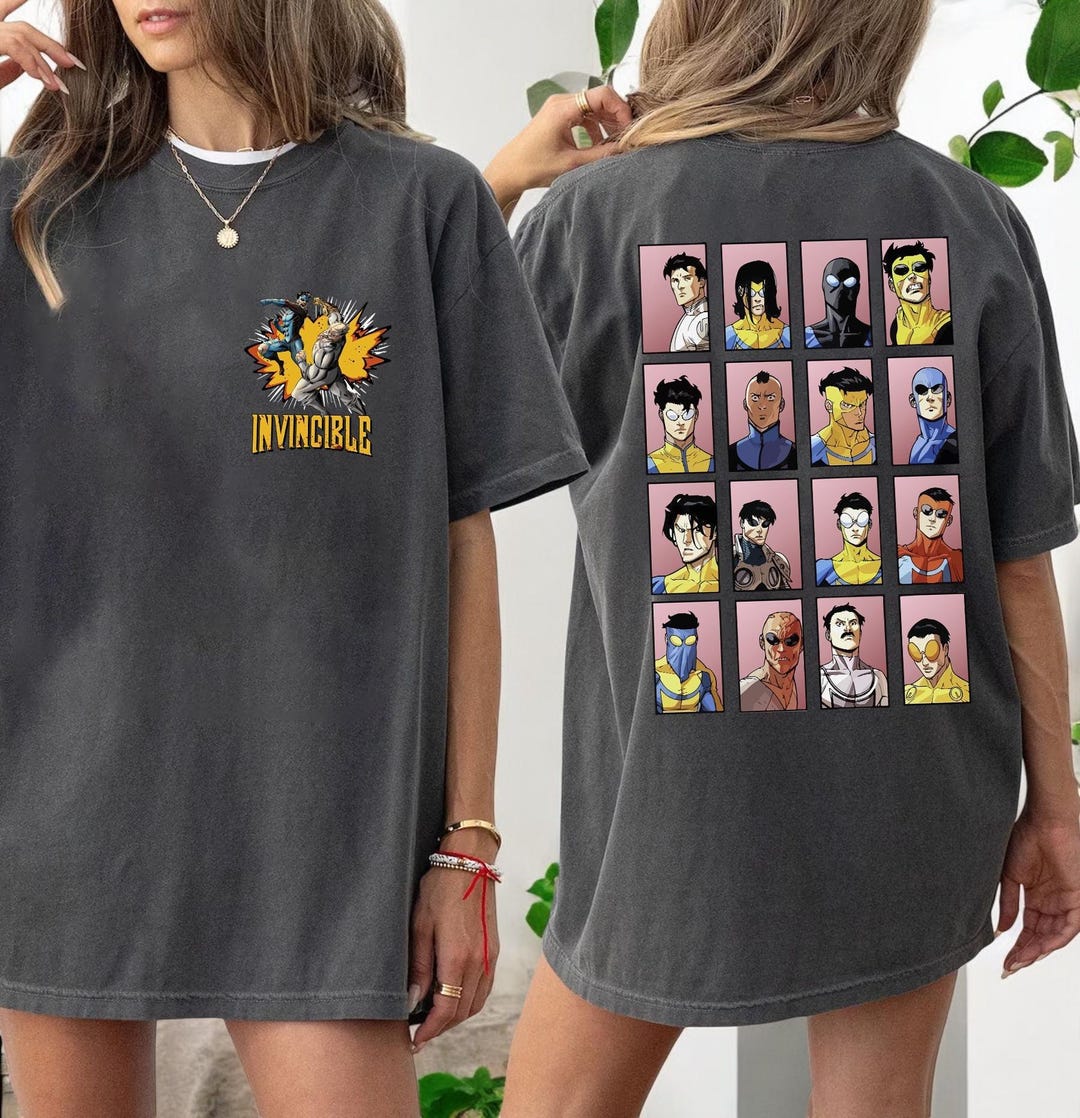 Comfort Colors Invincible T-shirt, Invincible Vs Conquest Shirt, Invincible Mark Superhero Shirt ...