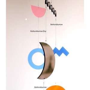 Colourful Abstract Mobile Kinetic Mobile Sun Catcher Rainbow Montessori ...