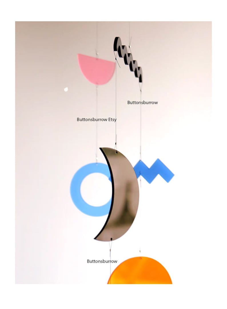 Colourful Abstract Mobile Kinetic Mobile Sun Catcher Rainbow Montessori ...