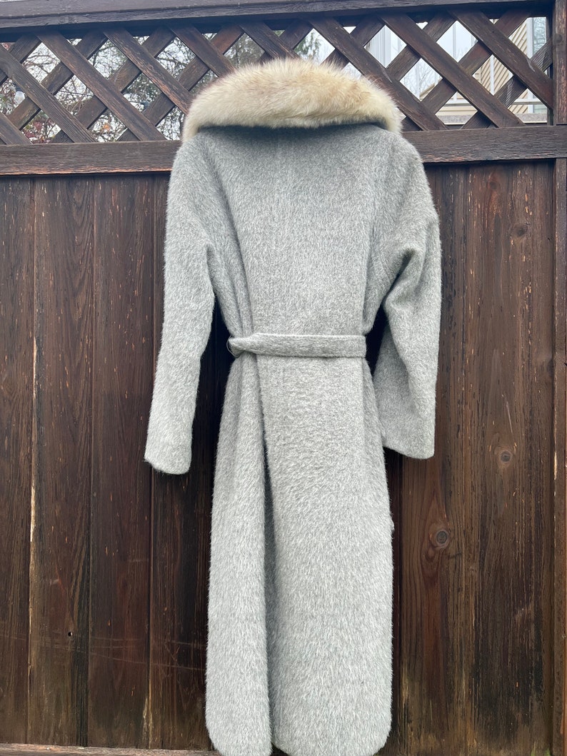 Penny Lane Pure Mohair Coat / Genuine Fox Fur Collar / 70s Boho ...