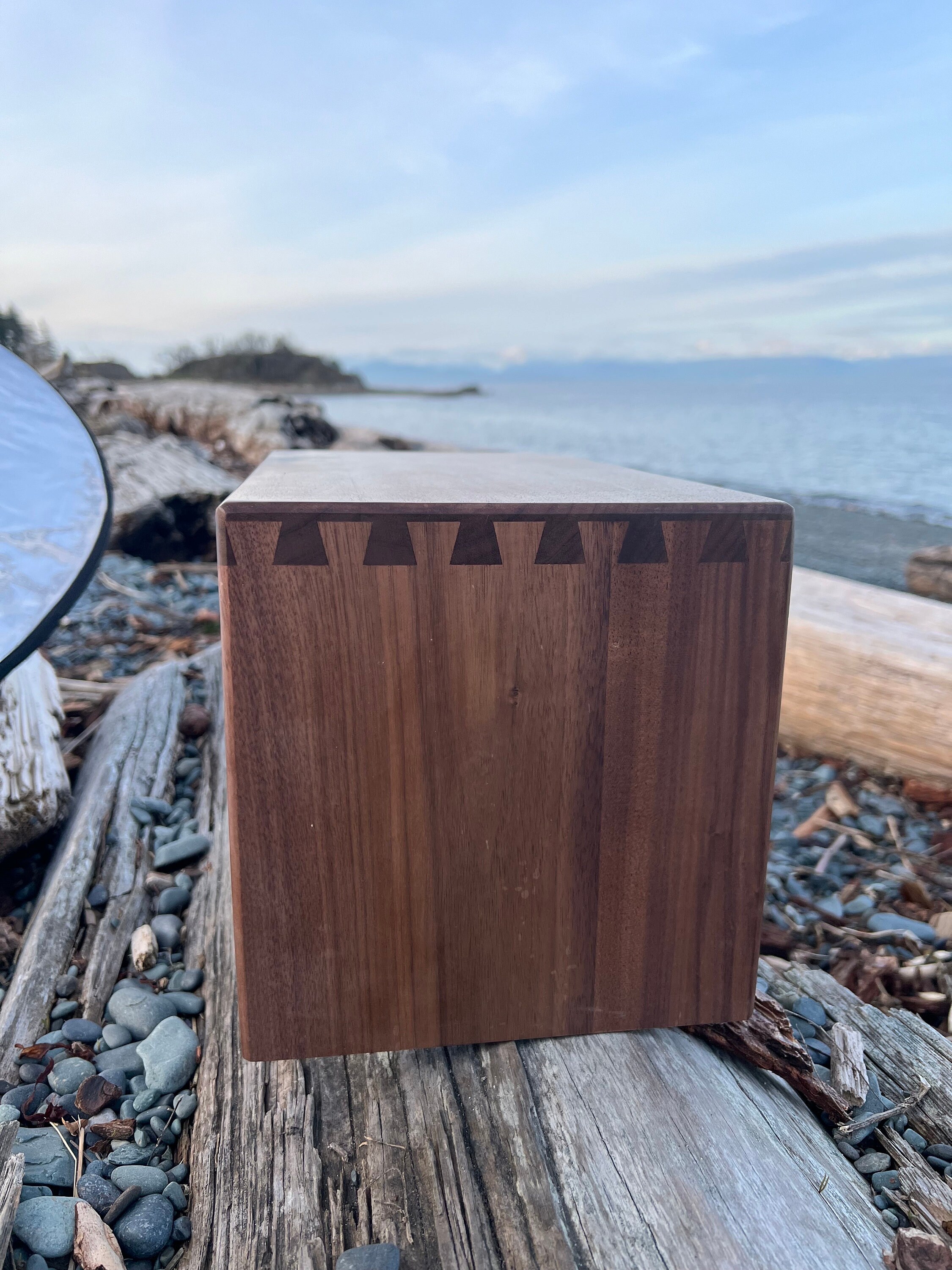 Handcrafted Solid Walnut Wood Step Stool Dovetail Joinery Modern Design ...