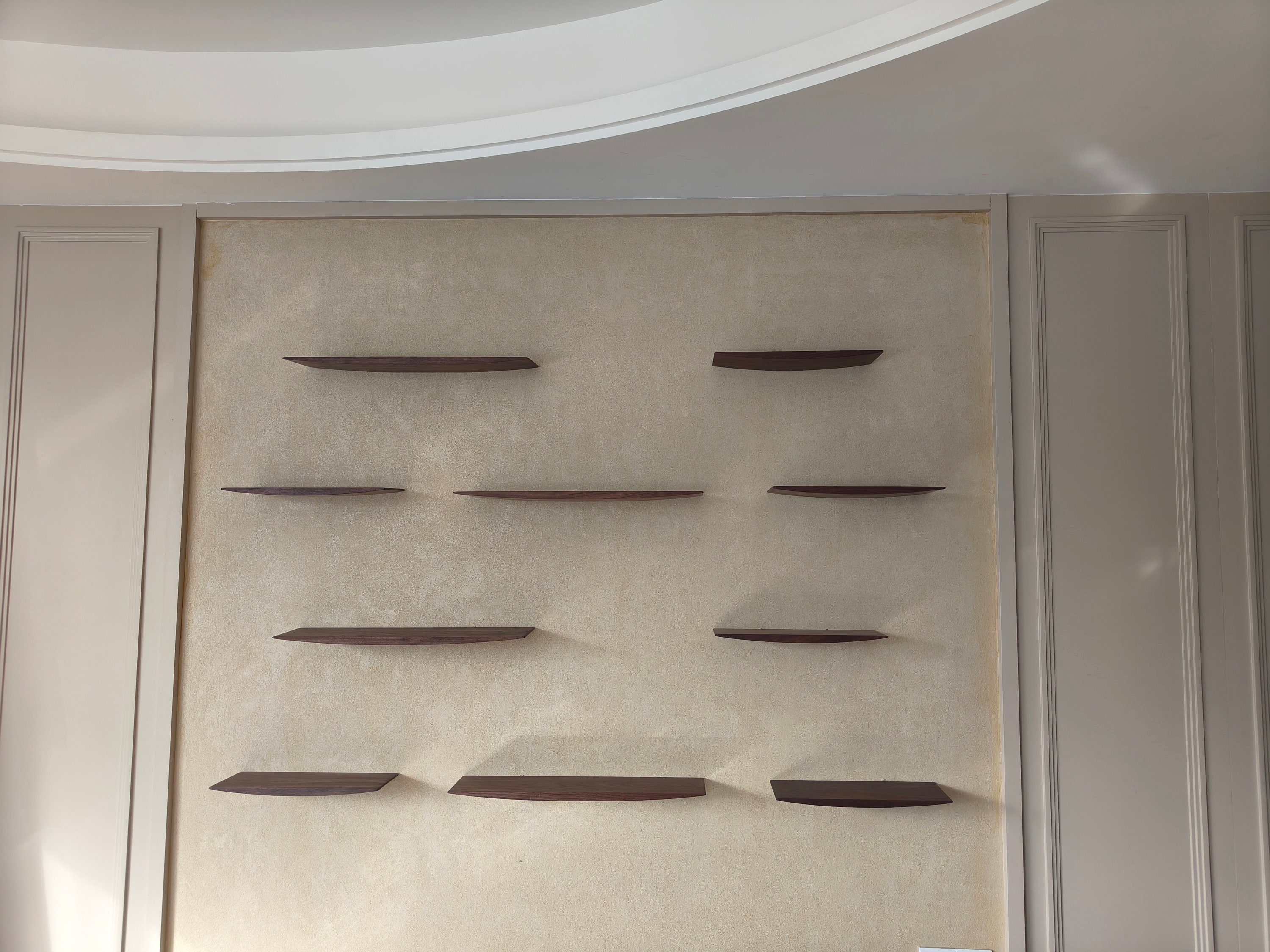 Solid Wood Flow Shelf Entrance Shelf Walnut Wood Cherry Wood ...