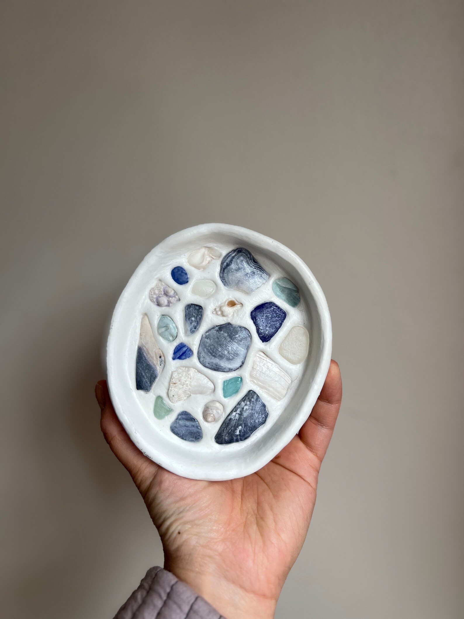 Mermaid Vibe Sea Glass and Shell Jewelry Dish Catch Alls Sea Glass Shell Art Made in Vancouver ...