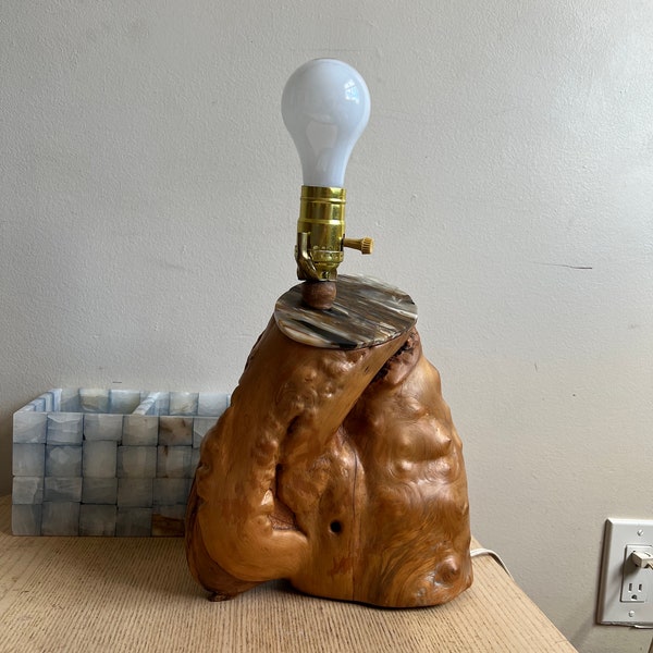 Burl Lamp - Etsy