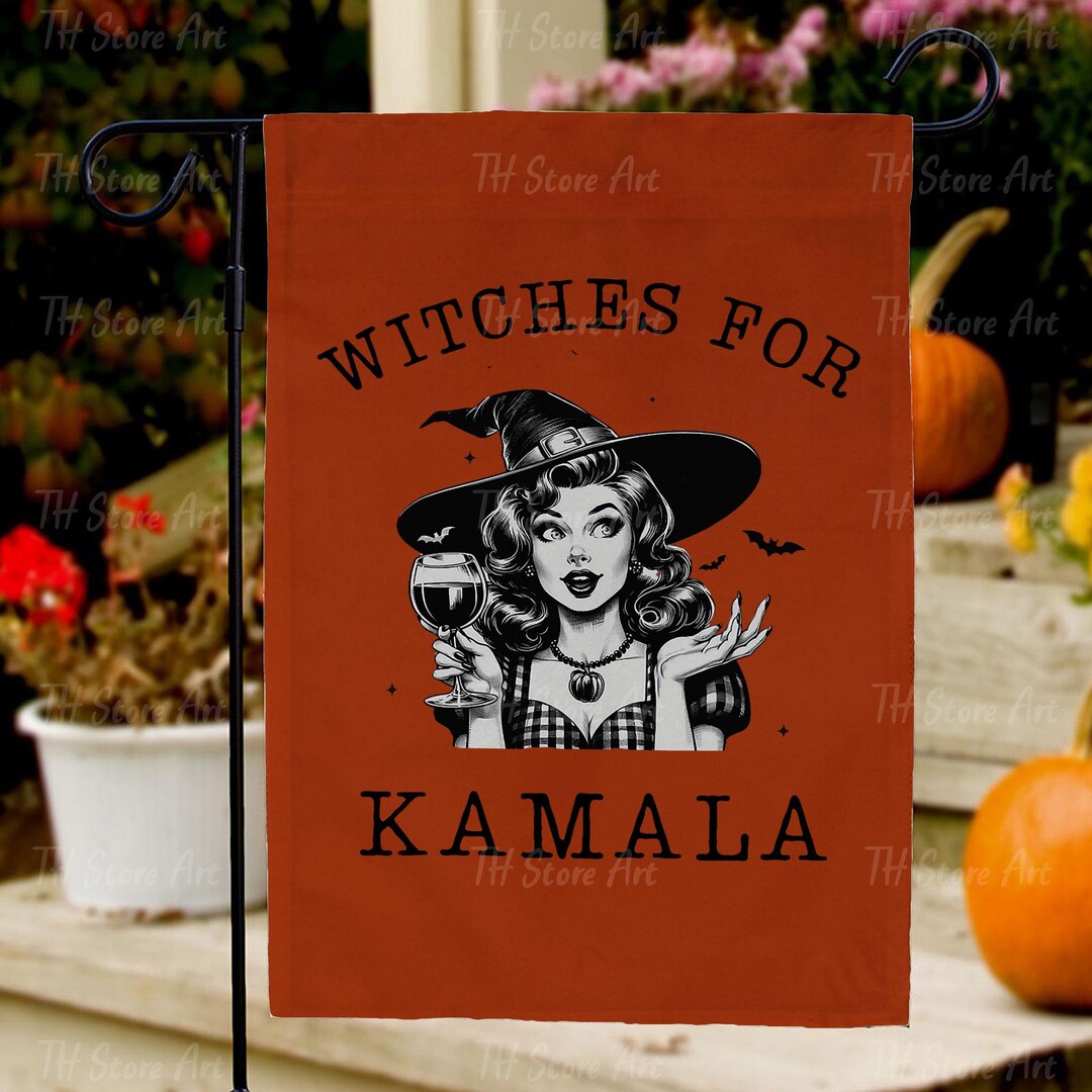 Witches for Kamala Harris Halloween Flag, Spooky Garden Flag, Scary ...