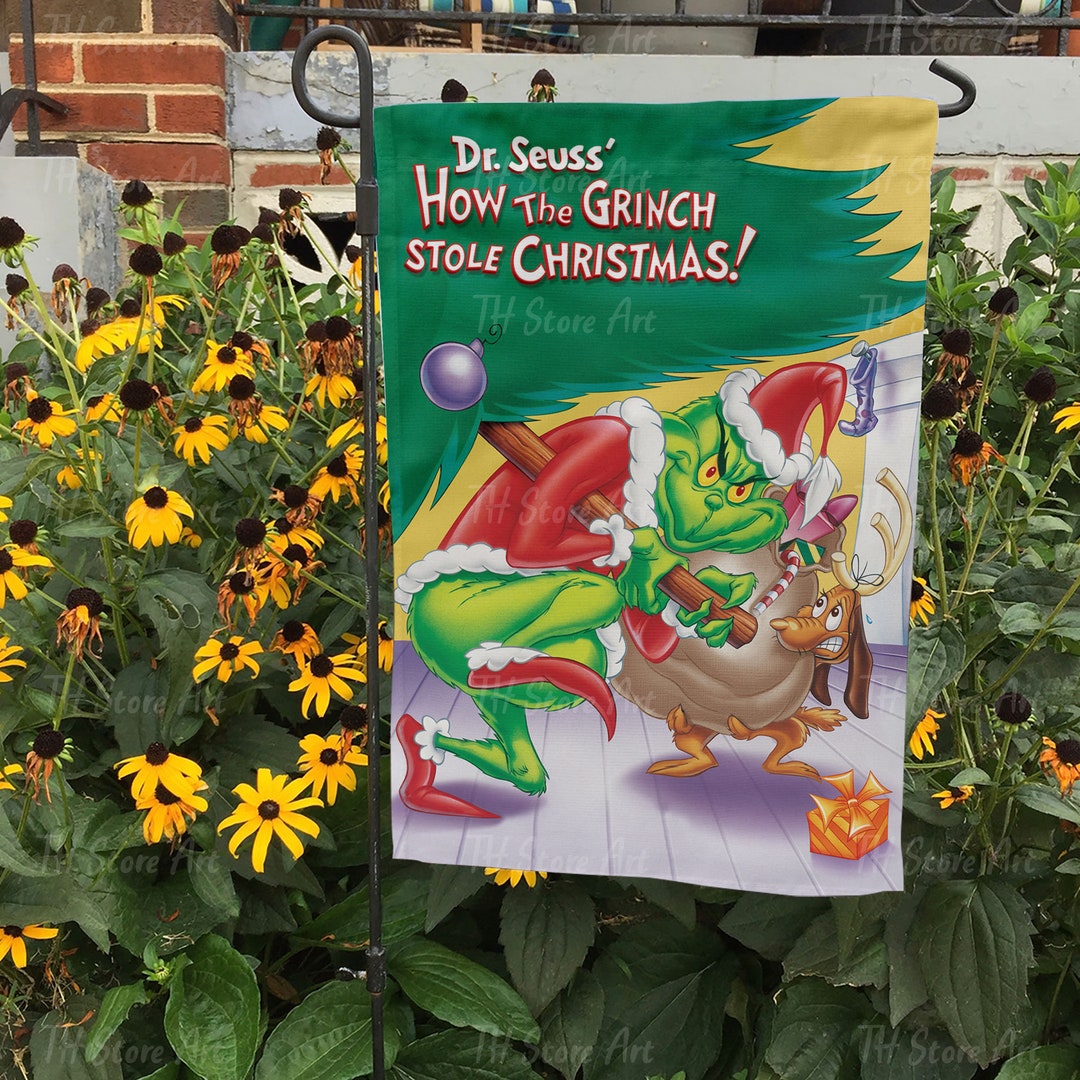 The Grinch Flag Funny Merry Christmas House Flag Grinch - Etsy