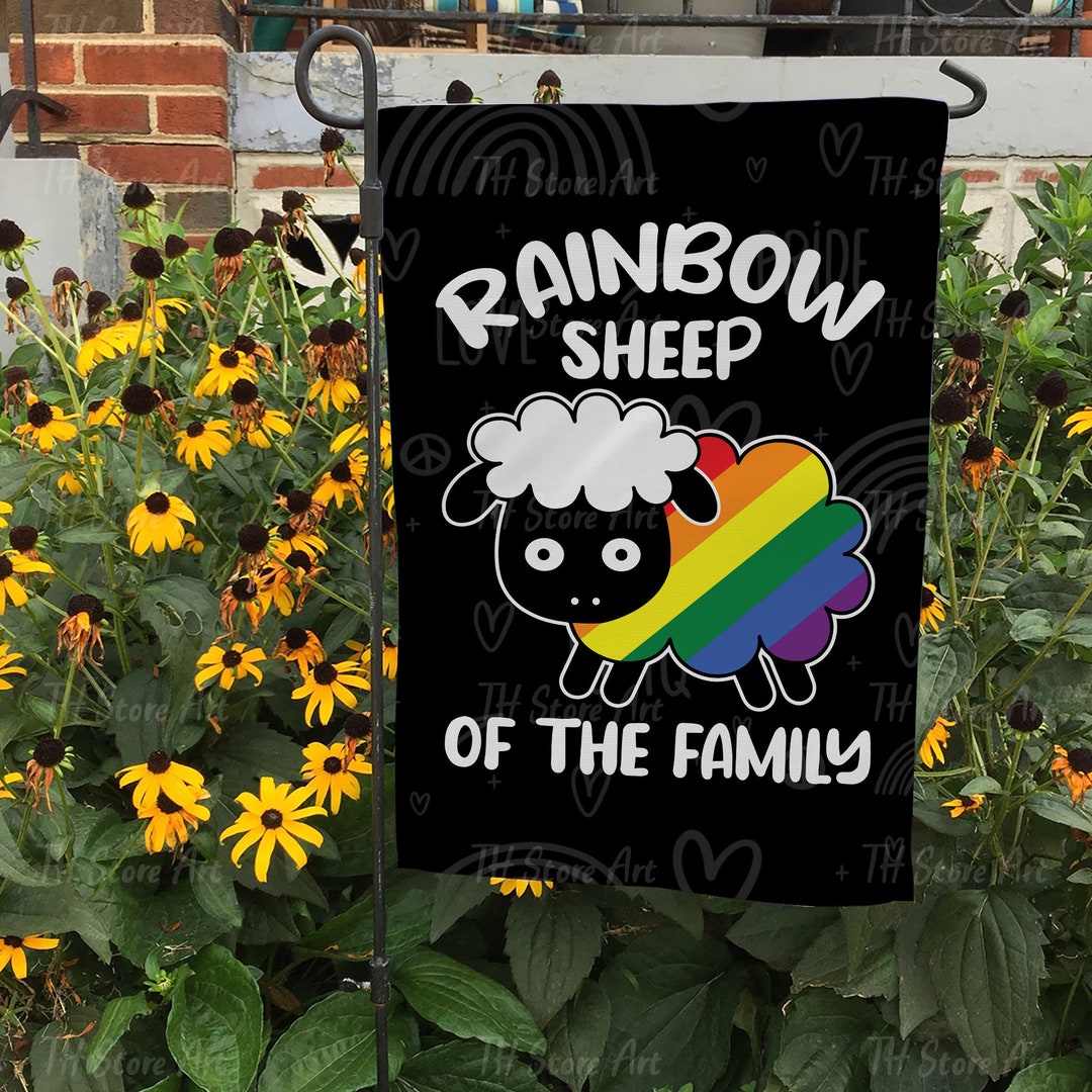 Rainbow Sheep of the Family Lgbt Flag, Lgbtq Garden Flag, Rainbow Love ...