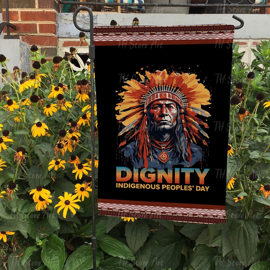 Dignity Indigenous Peoples' Day Flag, Artistic Cultural Tribute Decor ...