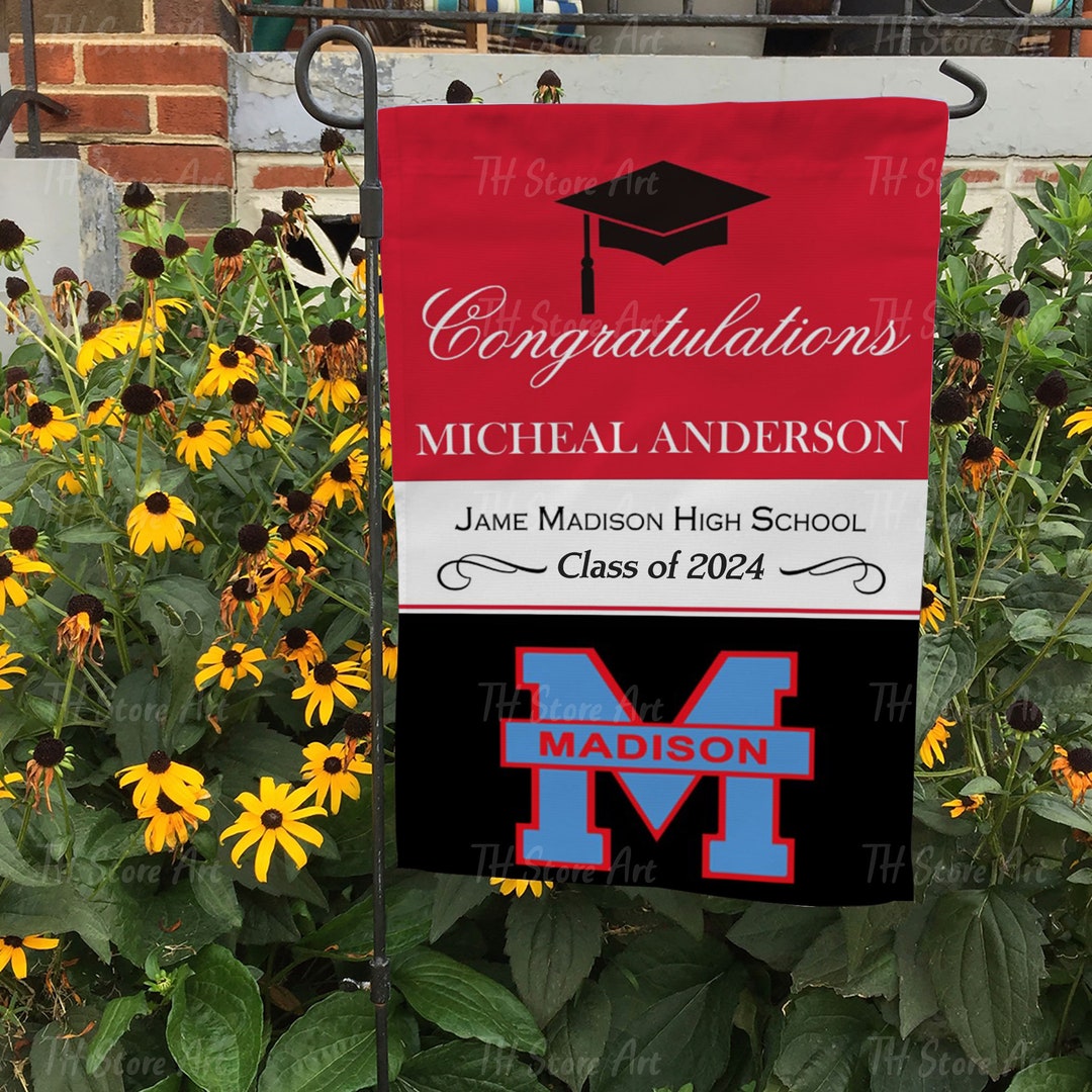 Personalized Graduation Double-sided Flag, Custom College Bound Yard ...