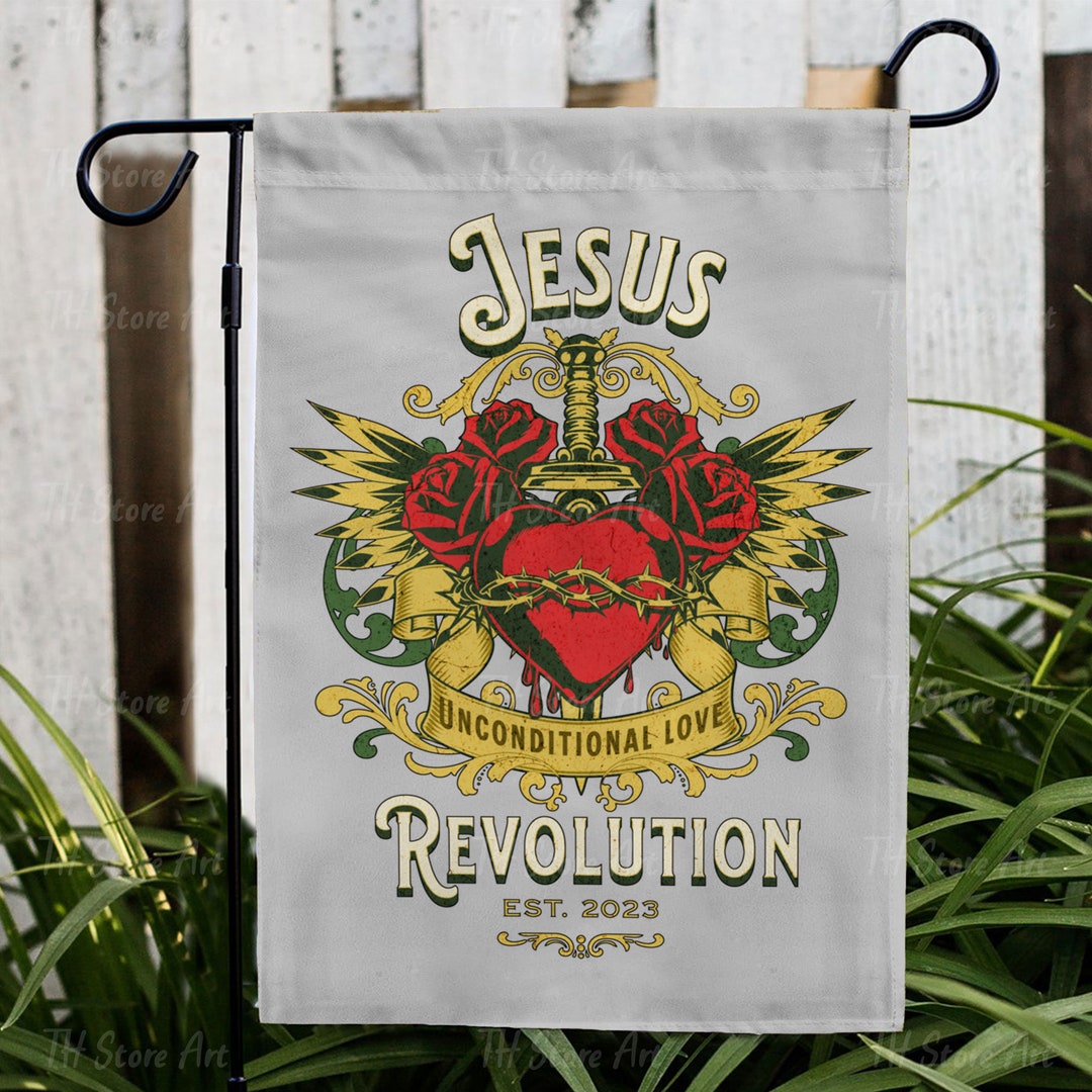 Sacred Heart of Jesus Garden Flag Devotion to the Most Sacred - Etsy