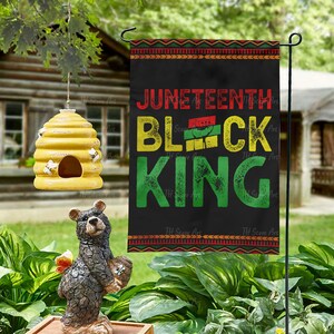 Juneteenth Black King Emancipation Day Flag, Melanin Black Pride Flag ...