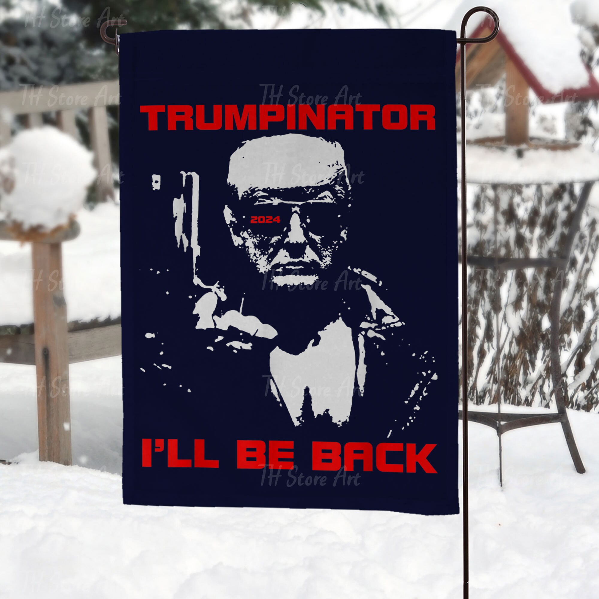 Trumpinator I'll Be Back Flag, Take America Back, President Donald ...
