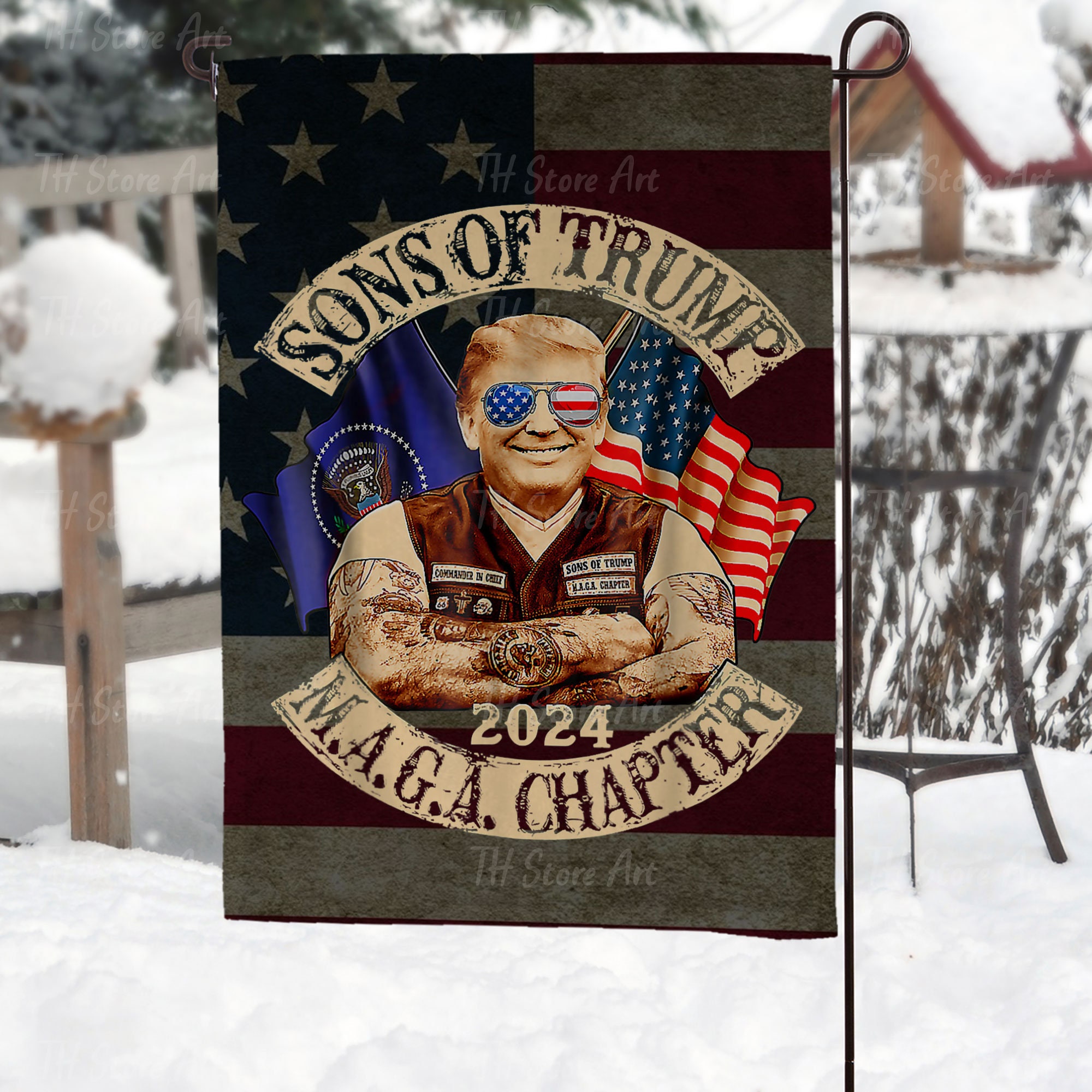 Sons Of Trump 2024 Maga Chapter Flag, President Donald Trump 2024 Flag ...
