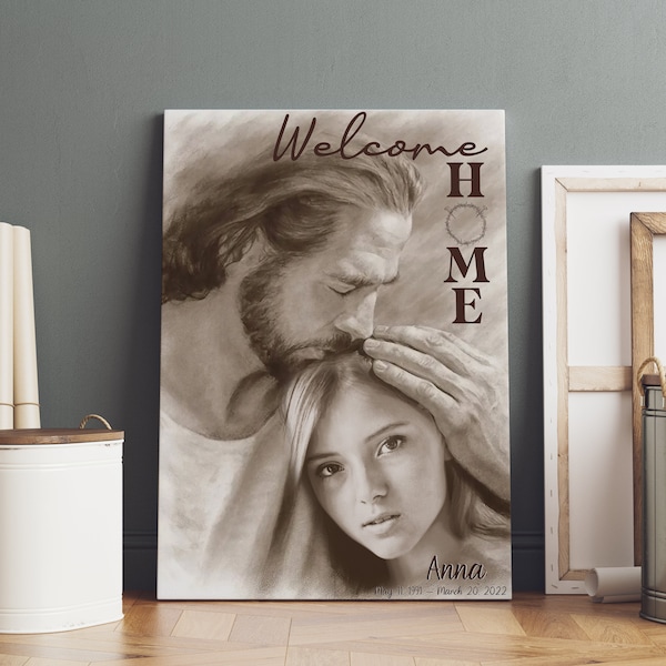 Jesus Welcome Home Canvas - Etsy