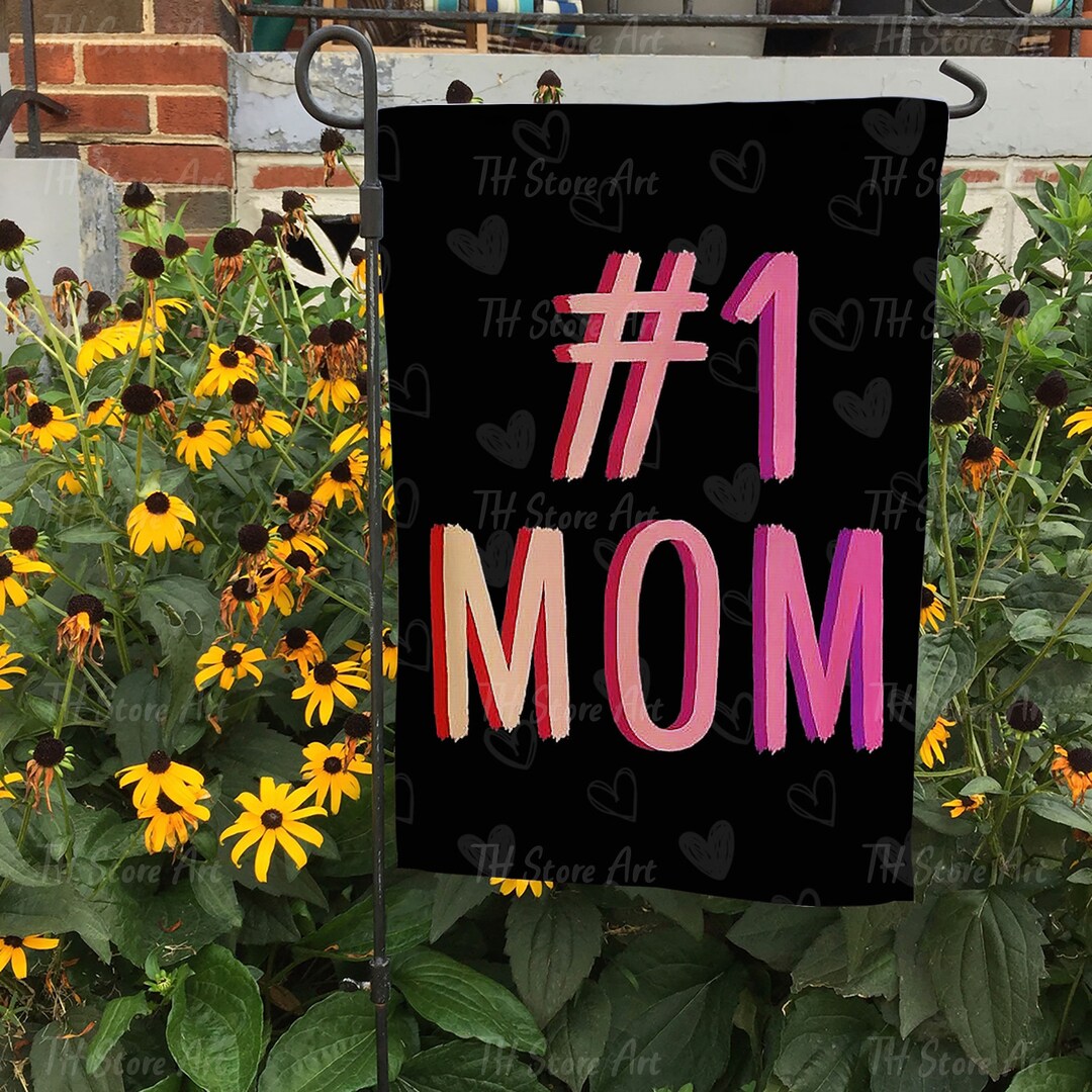 Heart Mom's Flag, Outdoor Yard Flag, Welcome Garden Flag, Mum's Day ...