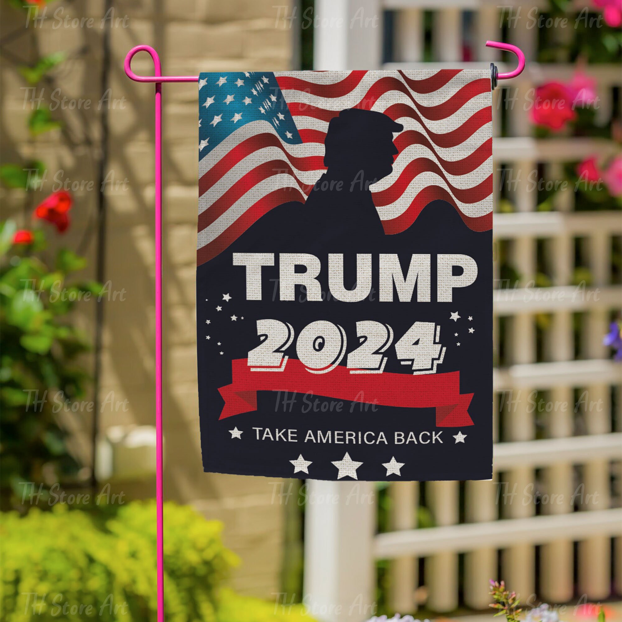Trump Take America Back 2024 Flag, MAGA 2024 Flags, Yard Welcome Family ...