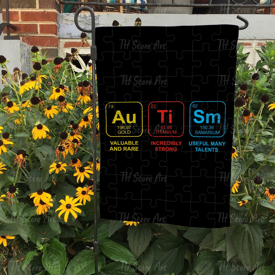 Autism Awareness Elements Periodic Table Asd Flag,autism Awareness Home ...