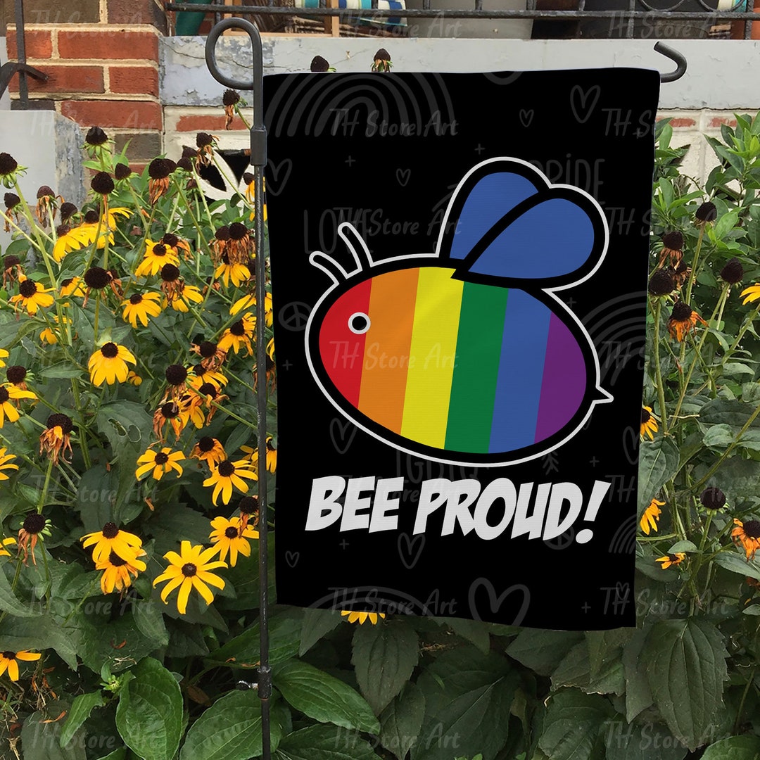 Pride Bee Lgbt Rainbow Flag, Anti-racism Flag, Hippie Peace Flag ...