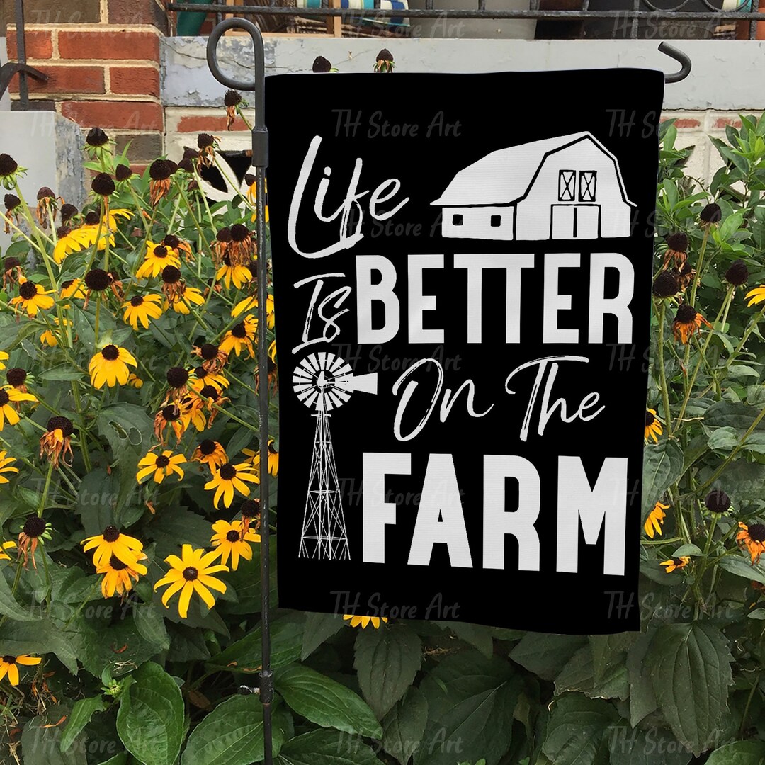 Life is Better on the Farm Flag, Welcome Animal Farm Garden Flag, Farm ...