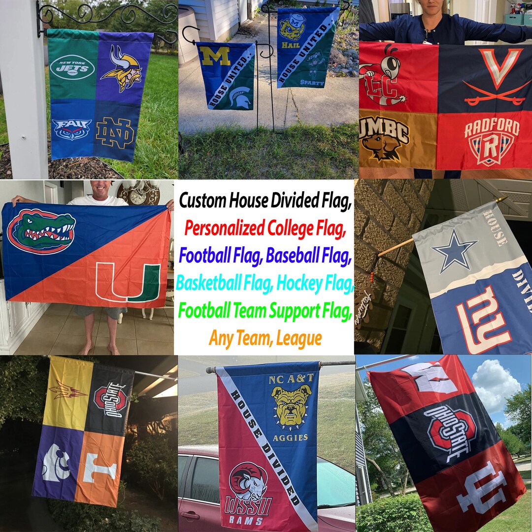 House Divided Flag College Flags College Football Flags Pro - Etsy