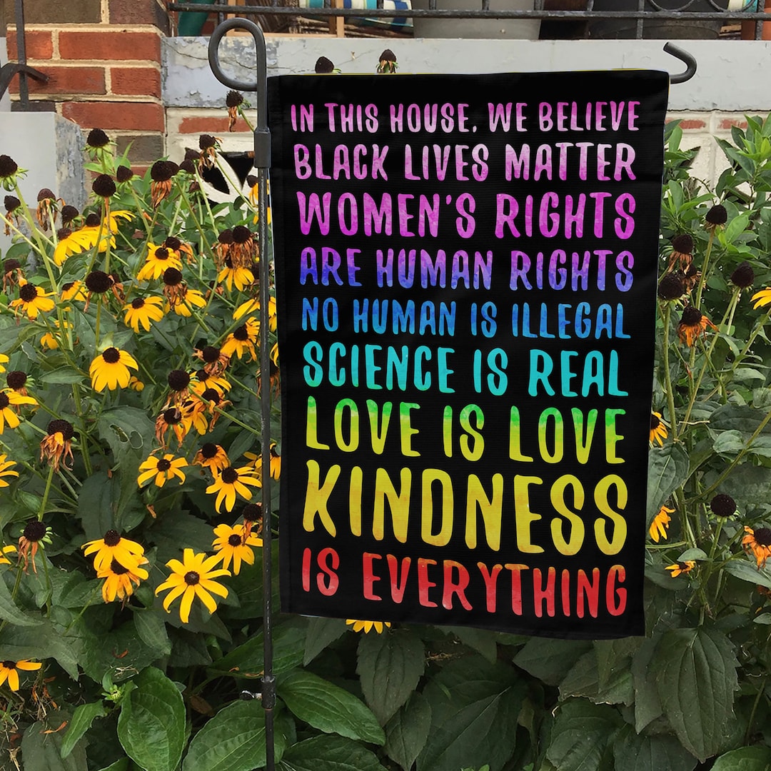 In This House We Believe Yard Flag Flag of Justice Be Kind - Etsy