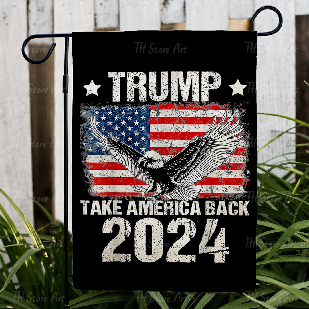 Trump Take America Back 2024 House Flag, Patriot Eagle America Flag ...