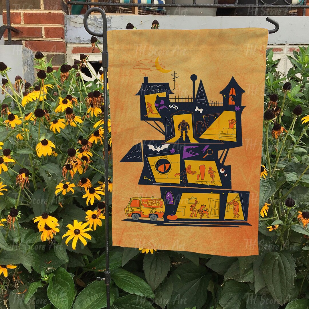 Halloween Spooky Haunted Mansion Flag, Happy Halloween Garden Flag ...