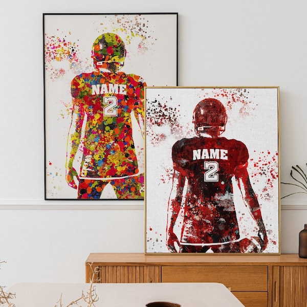 Personalized Football Poster - Etsy