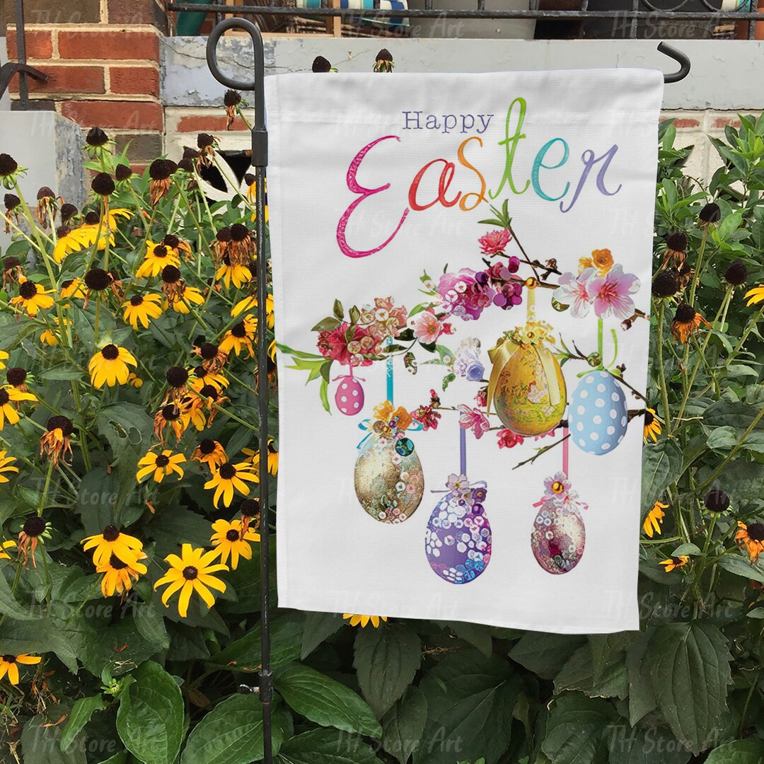 Welcome Peeps Easter Flag, Spring Garden Flag, Spring Yard Flag, Happy ...