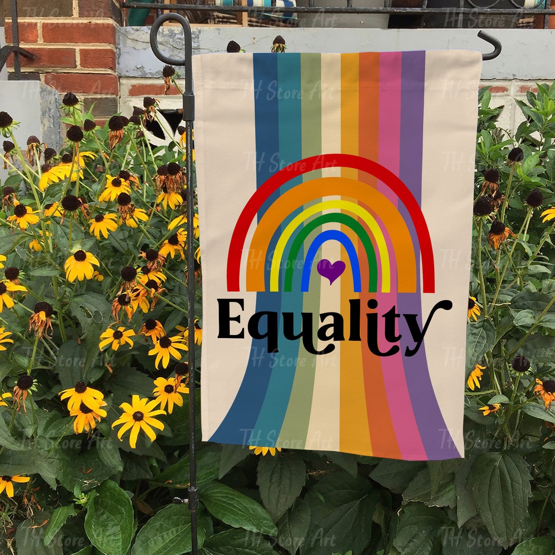 Rainbow Empowerment Flag, Liberal Garden Flag, Hippie Peace Sign Flag ...