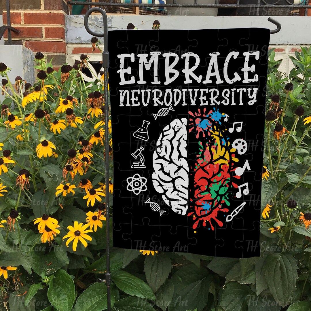 Embrace Neurodiversity Flag, Autism Awareness Asd Flag, Autism Puzzle ...