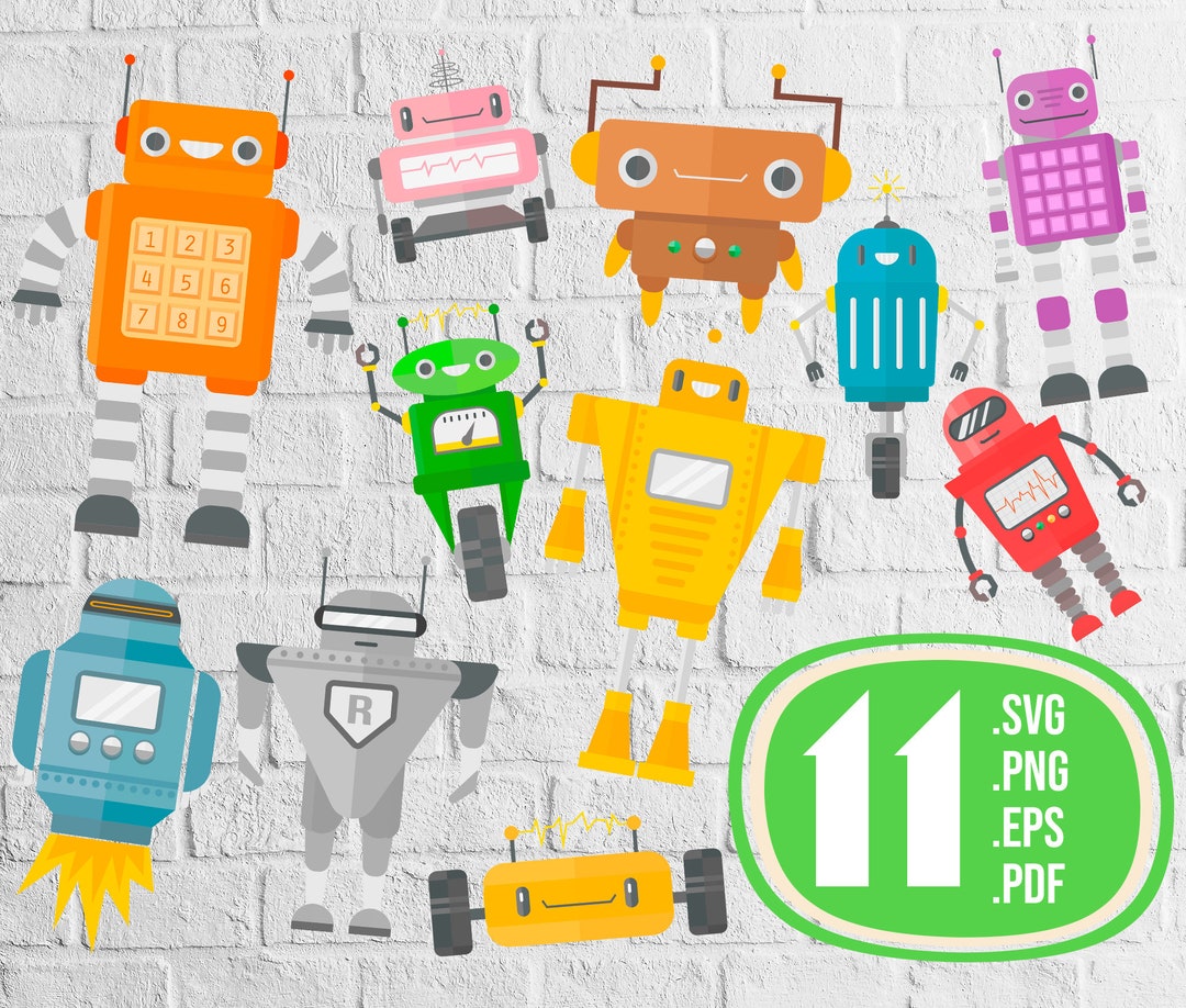 Vintage Robot Svg,robot SVG Bundle, Robot SVG, Robot Clipart,robot ...