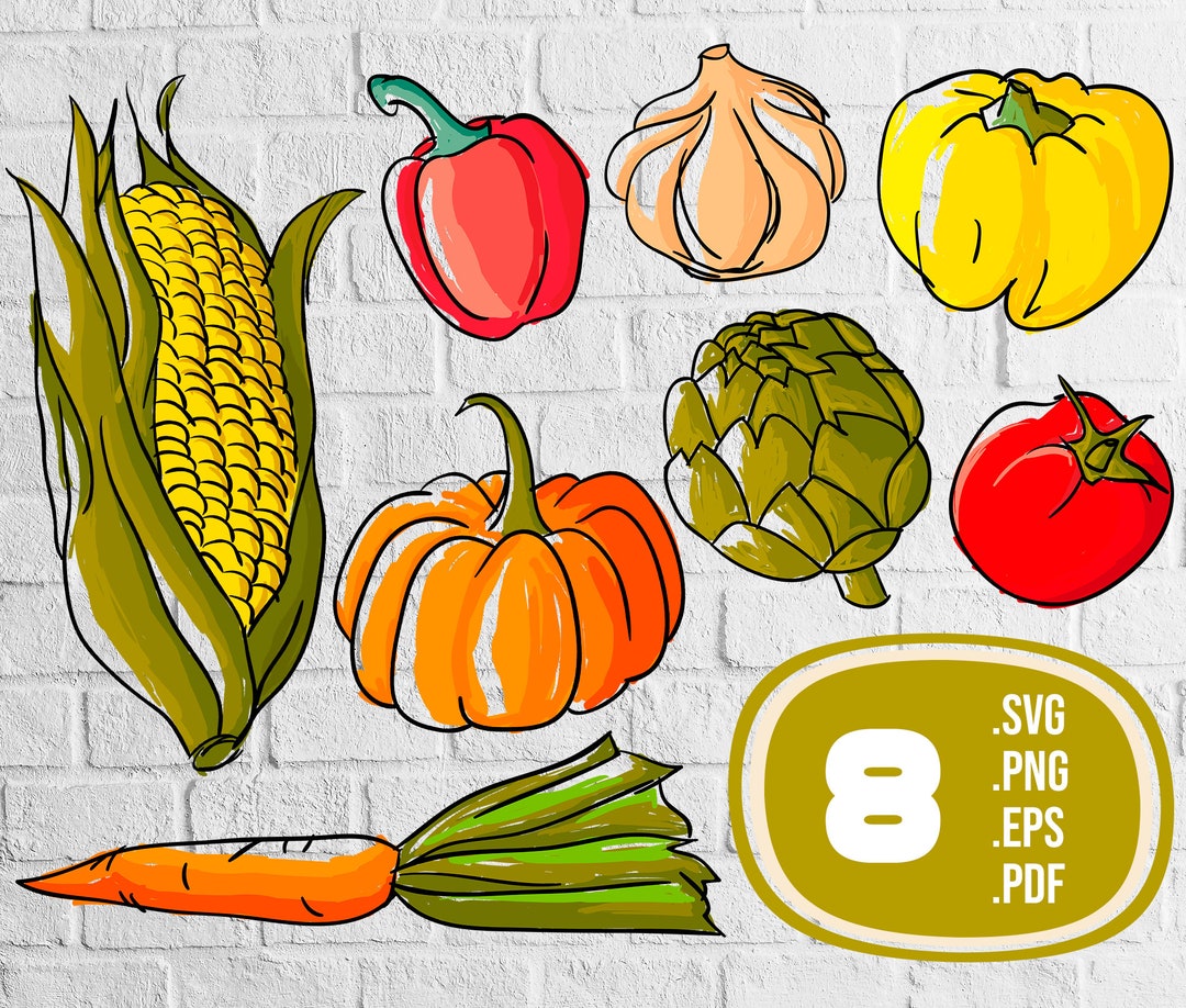 Hand Drawn Vegetables Svg, Vegetables Svg,vegetables SVG, Vegetables ...