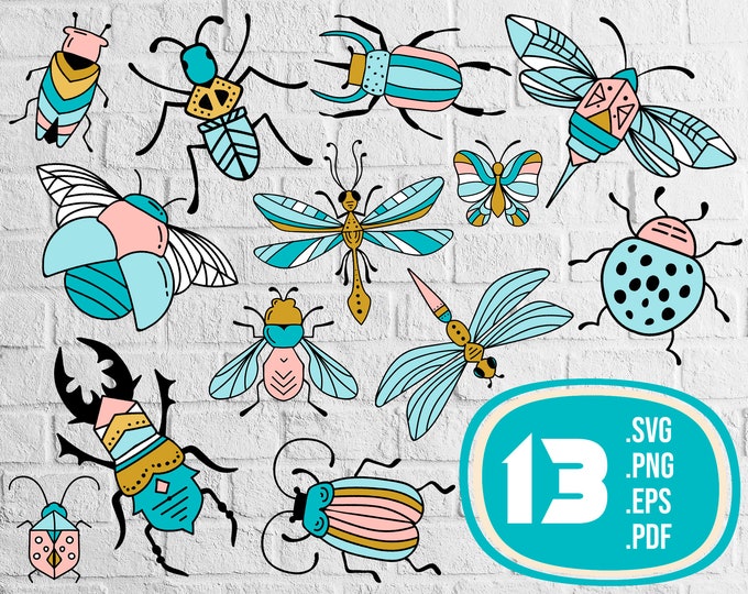 INSECT SVG, Butterfly Svg, Insect Clipart, Dragonfly Svg, Bug Svg ...