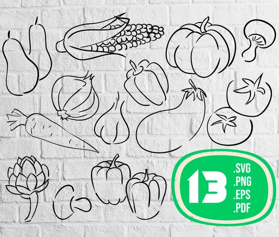 Vegetables Svgvegetablesbundle Vegetableclipart food Svg | Etsy