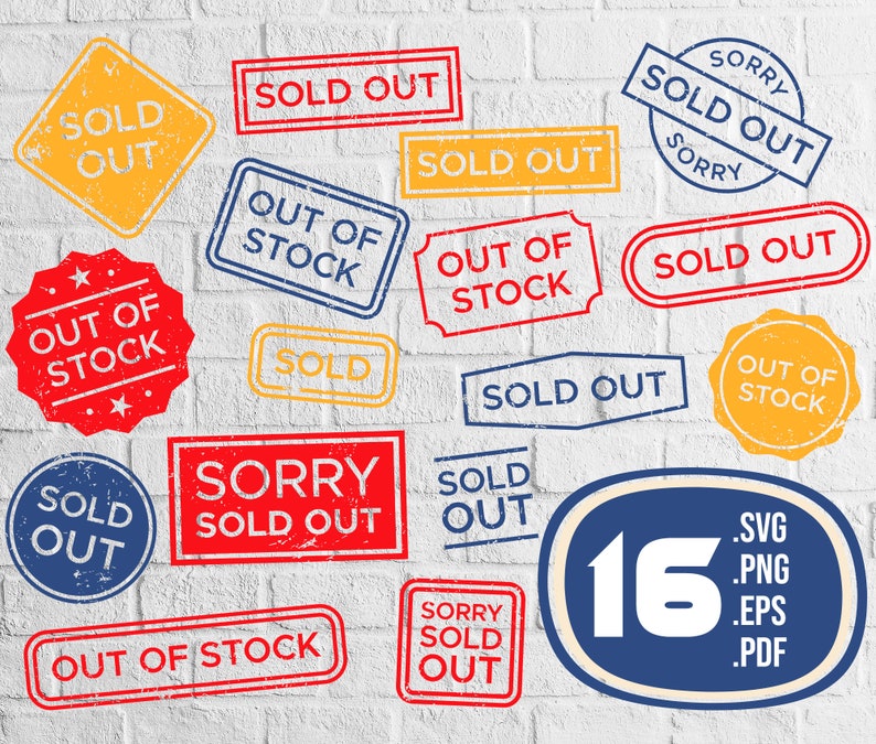 Sold Out Stamp Svg, Stamp Clipart Svg,sold Out SVG Bundle, Sold Out Png ...