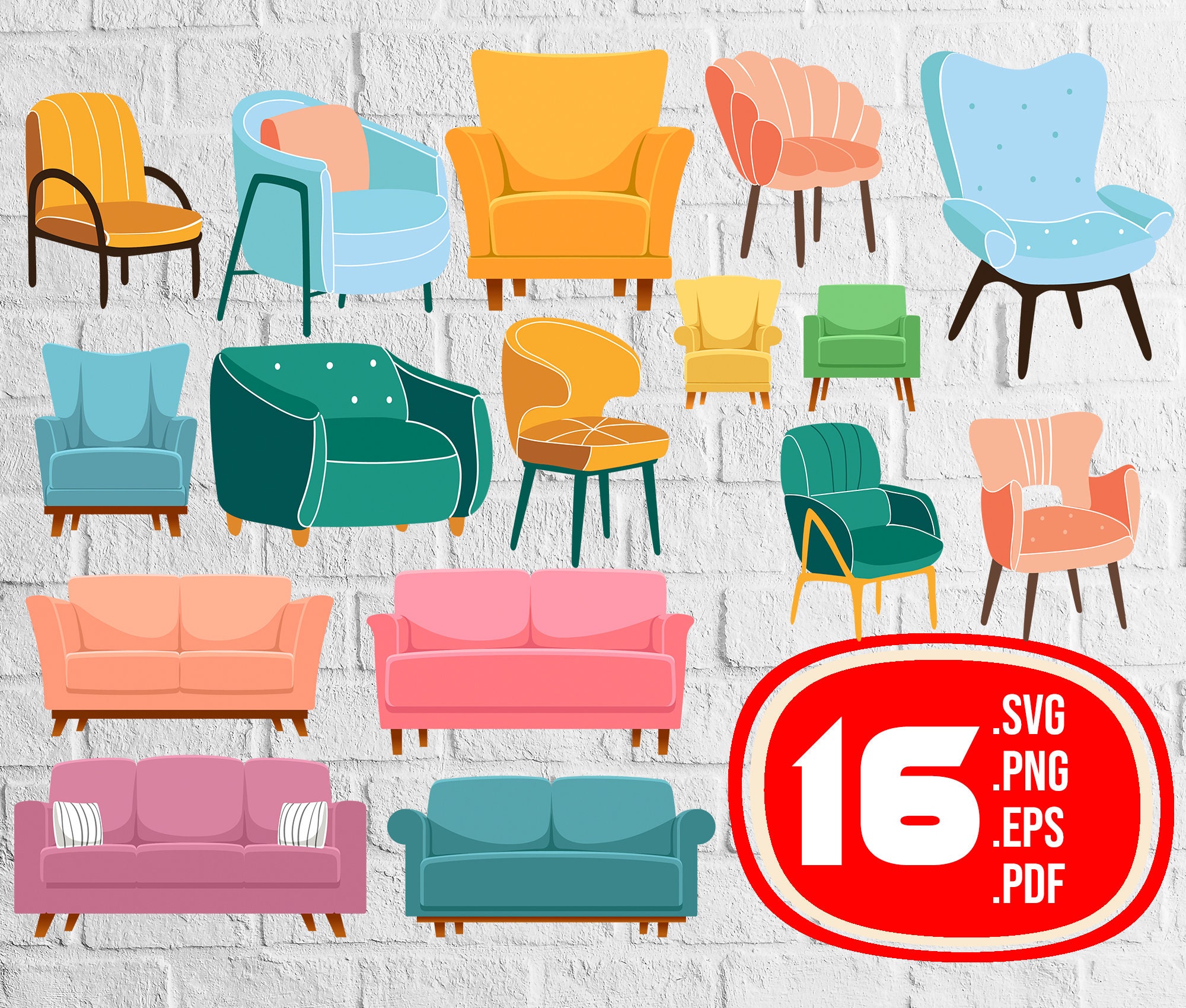 Furniture svgHousehold Furniture svg household vector | Etsy