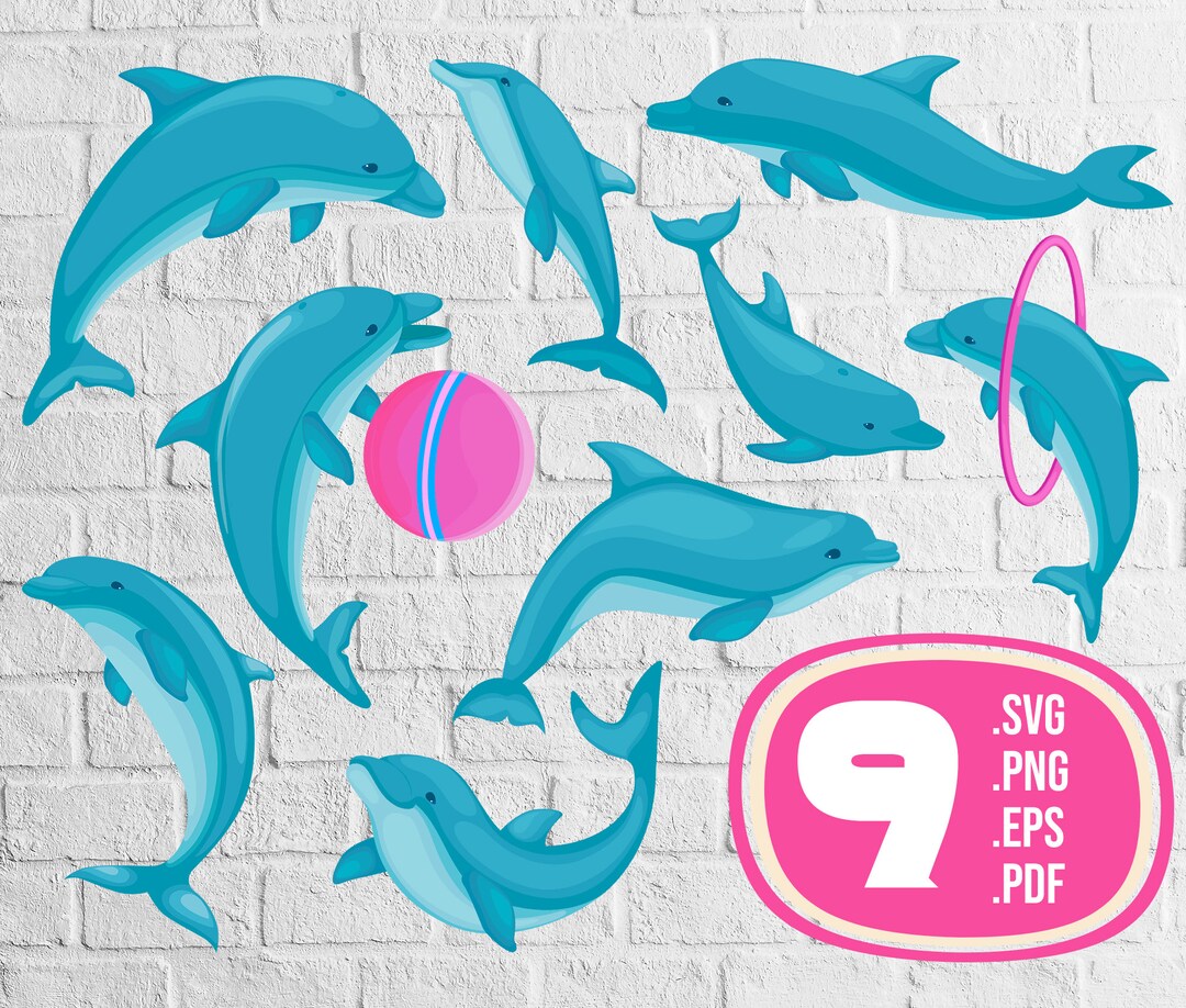 Cute Dolphins Svg,dolphin Svg, Sea Svg ,vocation Svg, Ocean Svg ...