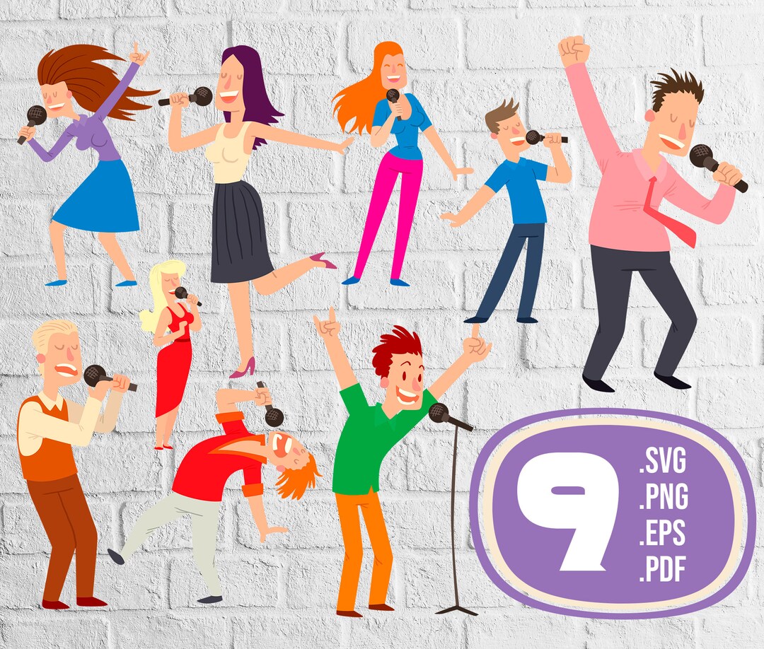 Singing People Svg,singer Svg, Singing People Svg, Singers Svg ...
