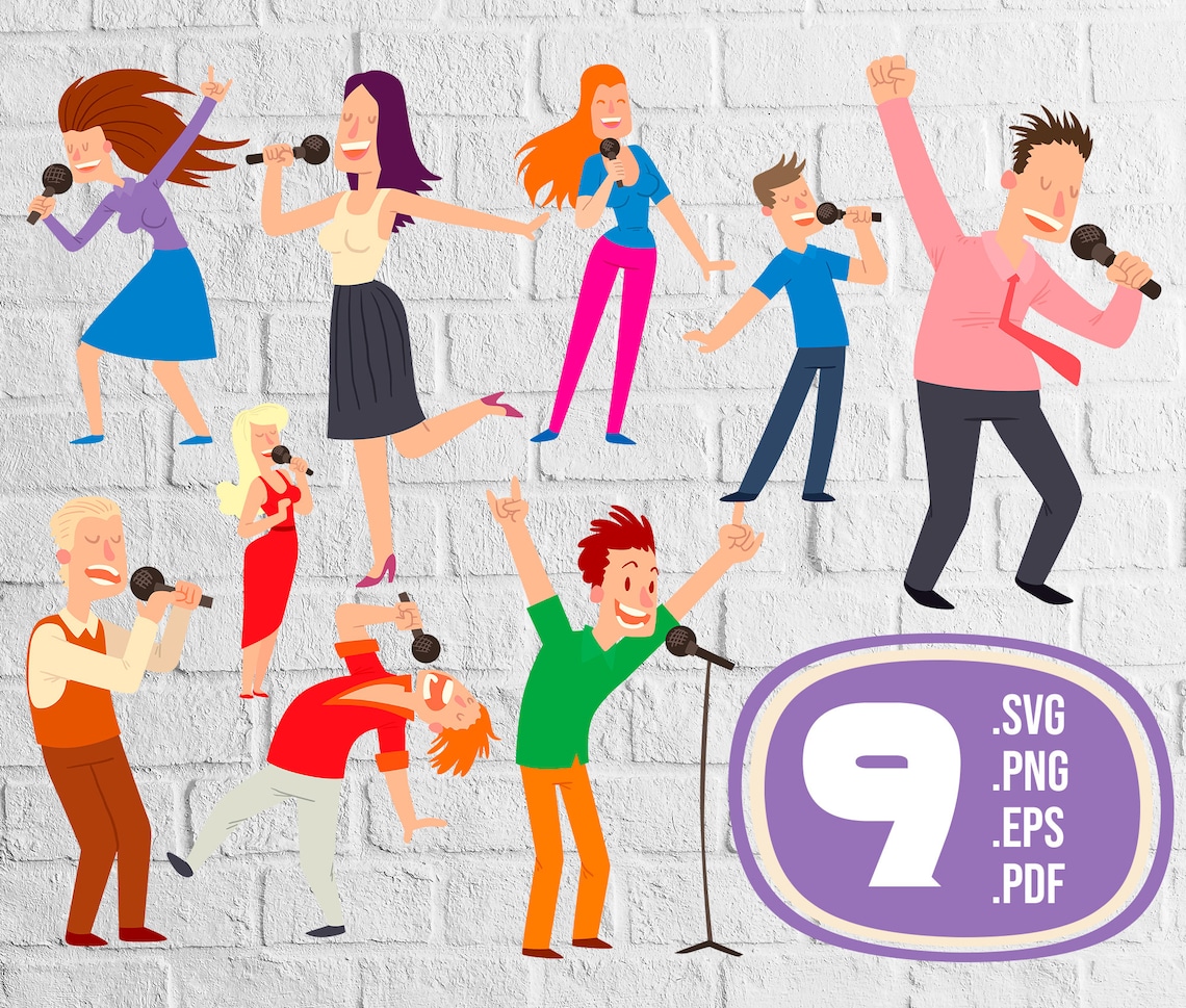 Singing People Svg,singer Svg, Singing People Svg, Singers Svg ...