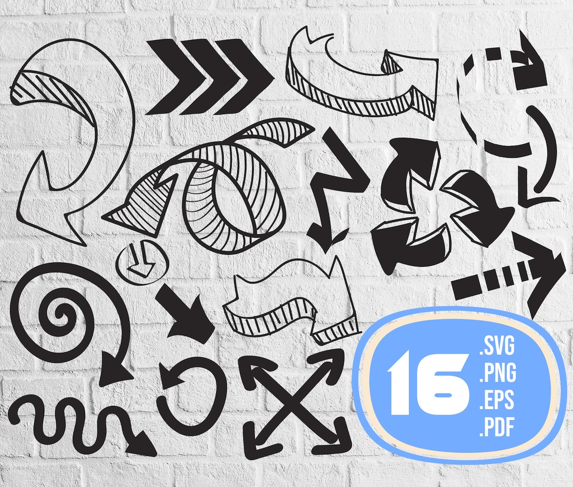 Doodle Pfeile Svg, Pfeil Bundle Svg, Pfeil Svg, Doodle Svg, Doodle ...