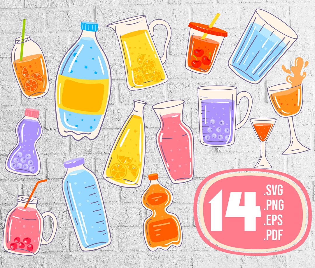 Juice Svg, Lemonade Svg, Juice Bottle Svg,lemonade Jar Svg,juice Box ...