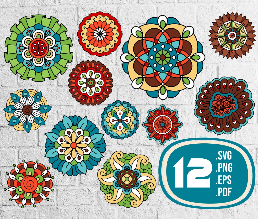 Mandala Flower Svg,mandala Svg,mandalas Svg,mandala Monogram Frame ...