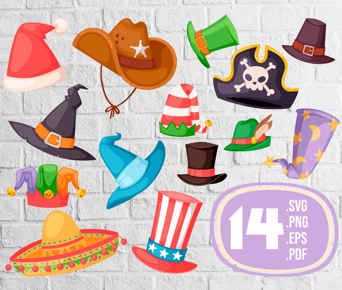 Cappelli per feste svg, Cappelli di compleanno svg,Cappelli festa SVG ...