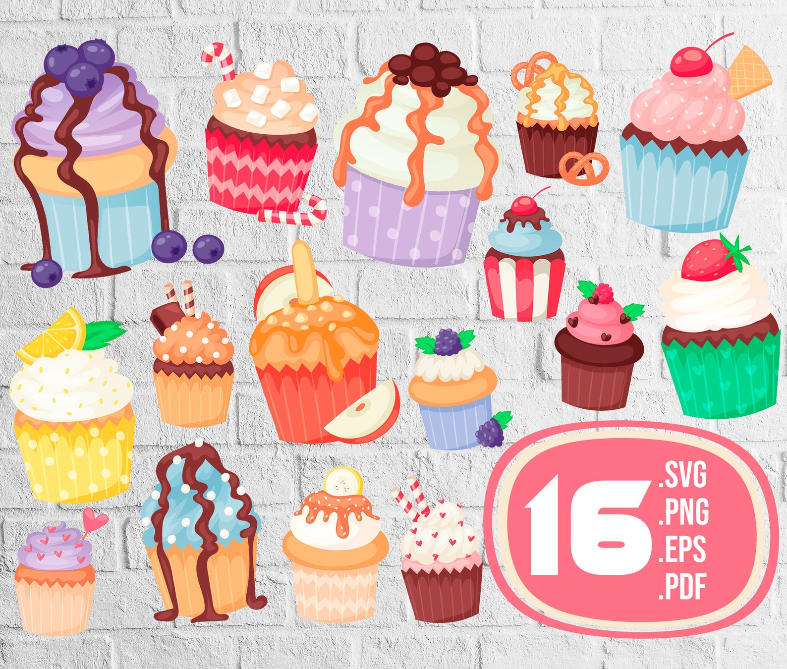 Cupcackes Svg,cupcake Svg File, Cupcakes Svg, Cupcake Clipart ...